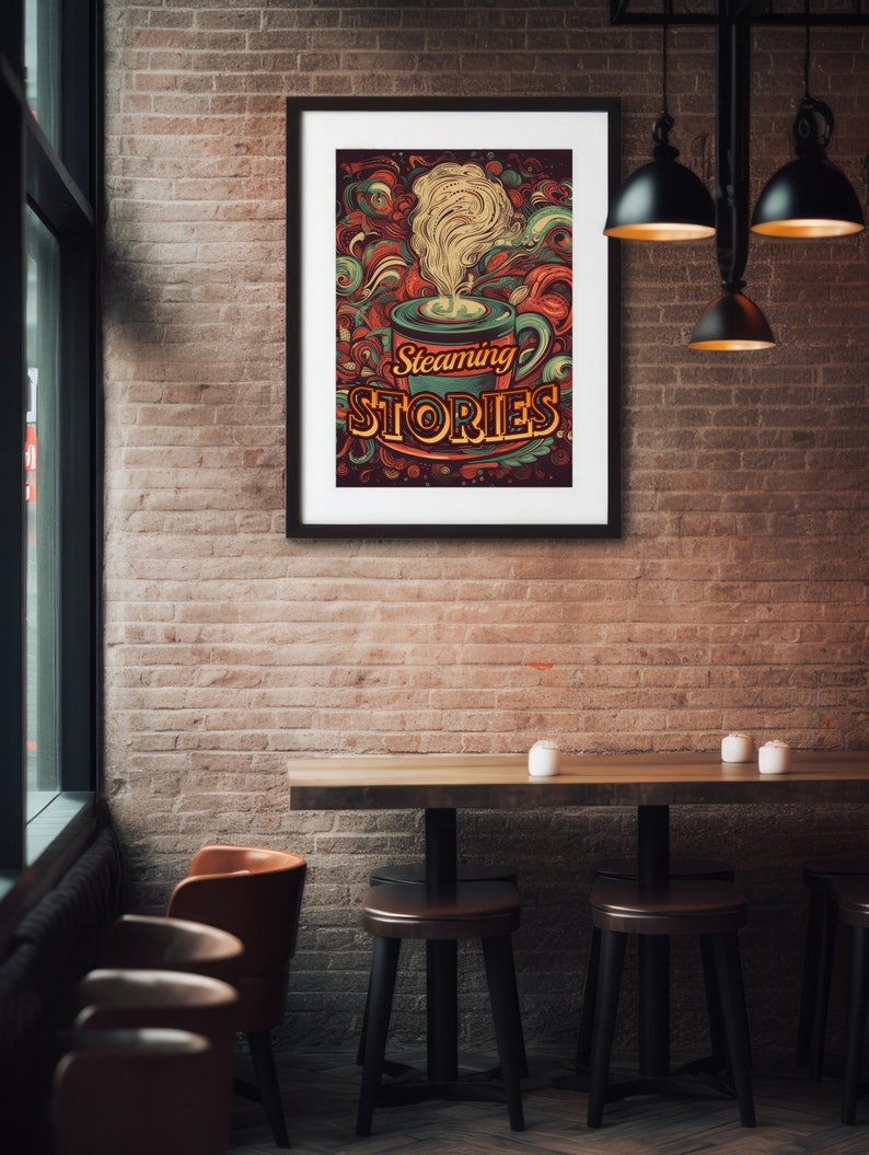 Coffee Poster, Modern Quote Print, Printable Wall Art, Vintage Poster ...