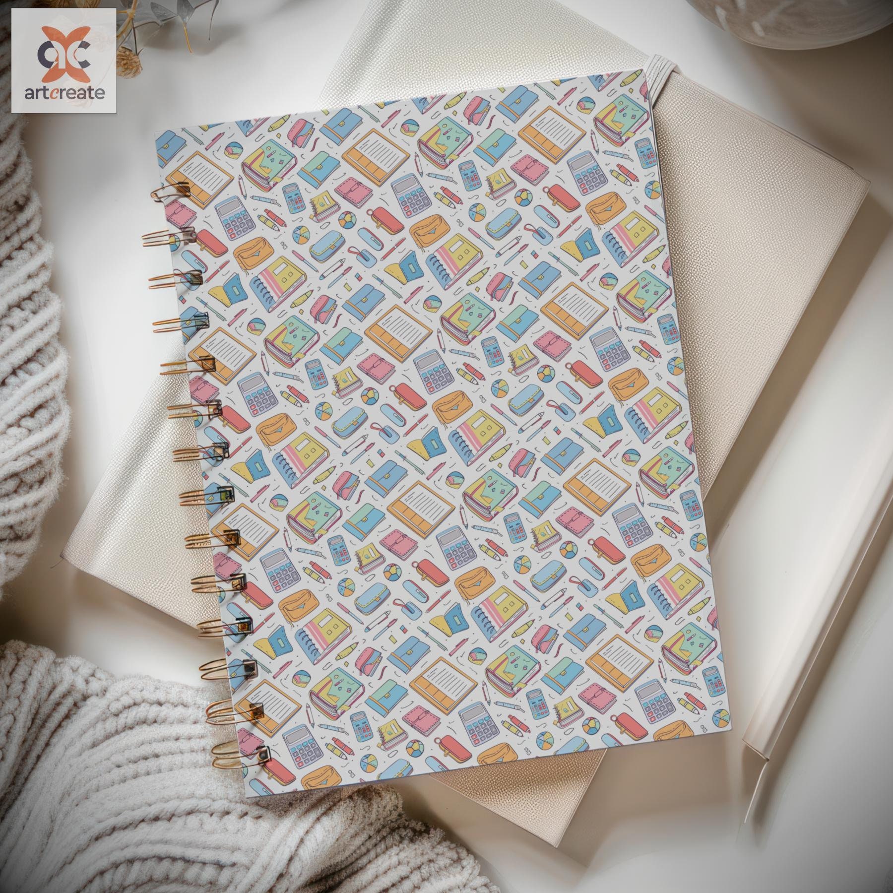 10 Notebook Patterns Digital Paper, Stationary Seamless Design, Digital ...