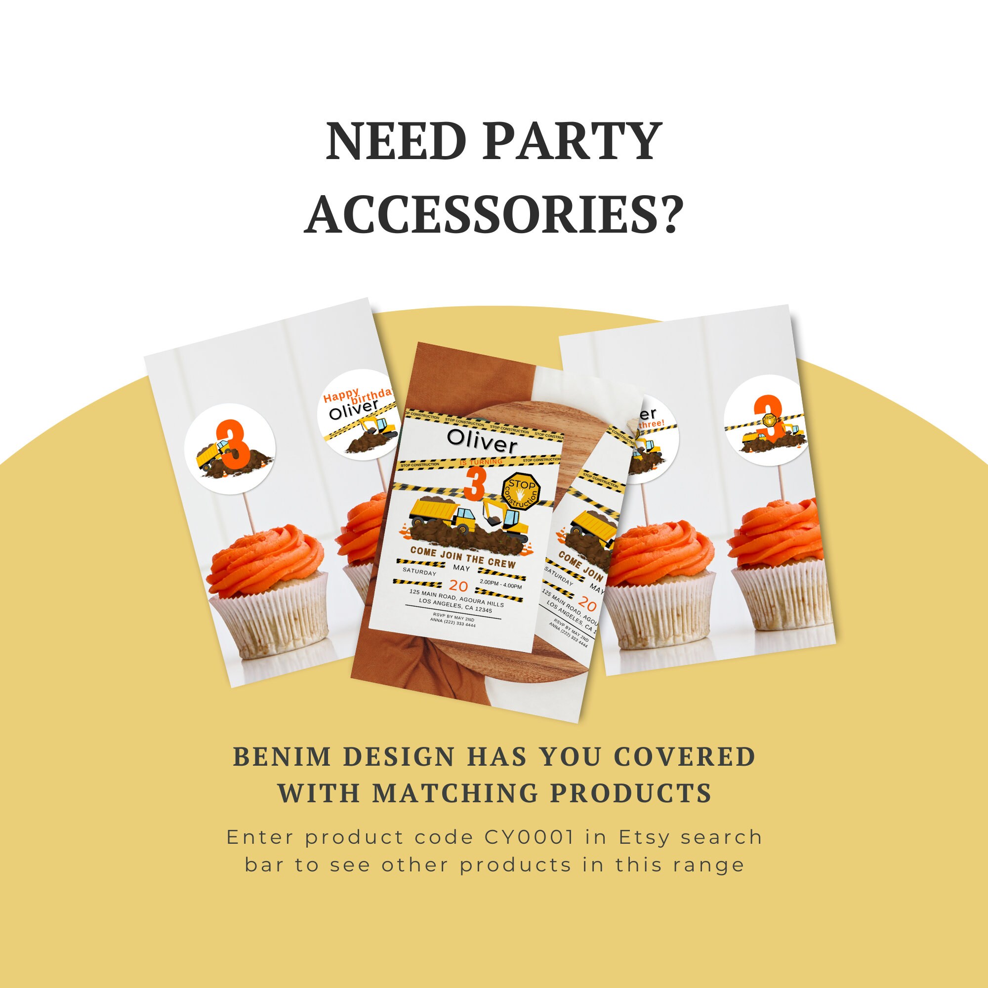 Construction 3rd Birthday Thank You Tag INSTANT DOWNLOAD, Favor Labels ...
