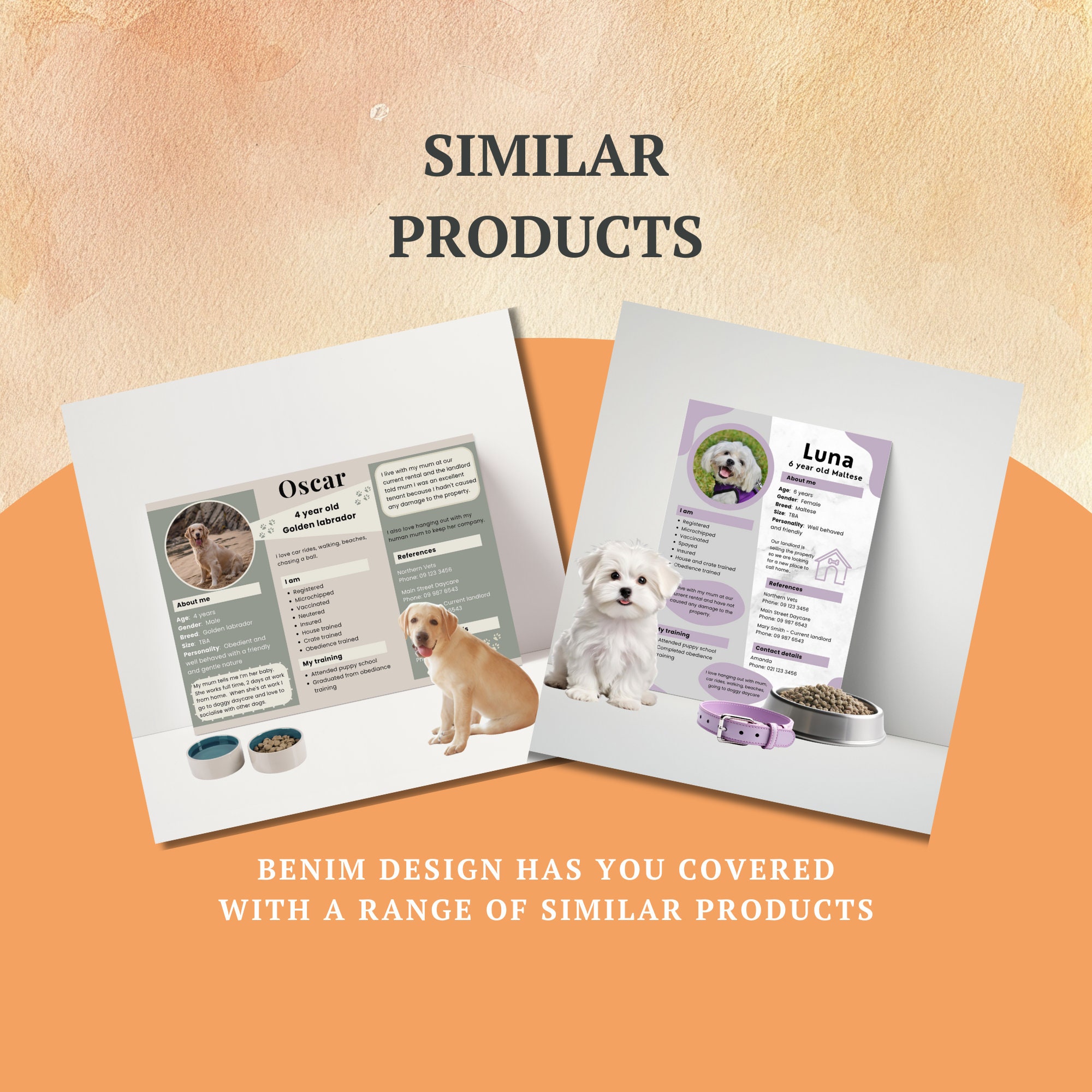 Pet Resume Template for Rental Application INSTANT DOWNLOAD, Renting ...