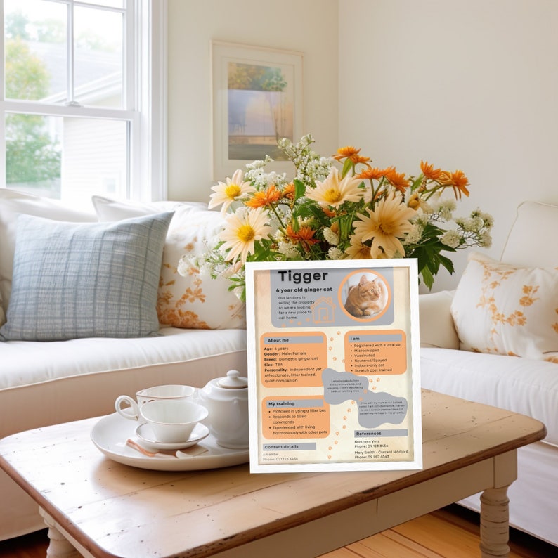 Pet Resume Template for Rental Application INSTANT DOWNLOAD, Renting ...