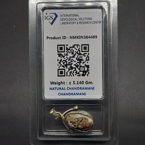 Natural Chandramani Stone With Pendant for Emotional Healing and ...