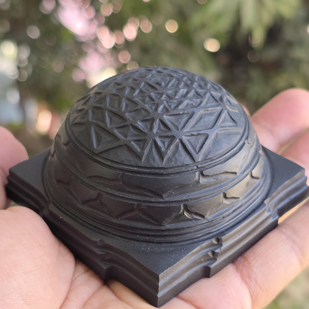 Shaligram Stone Ardh Meru Shree Yantra: Vastu Prosperity Energizer - Etsy
