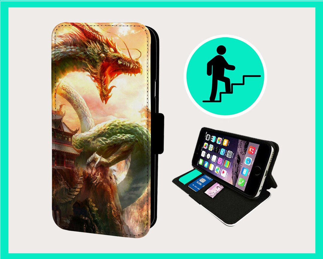 CHINESE FEARLESS DRAGON Flip Phone Case Iphone/samsung Vegan Faux ...