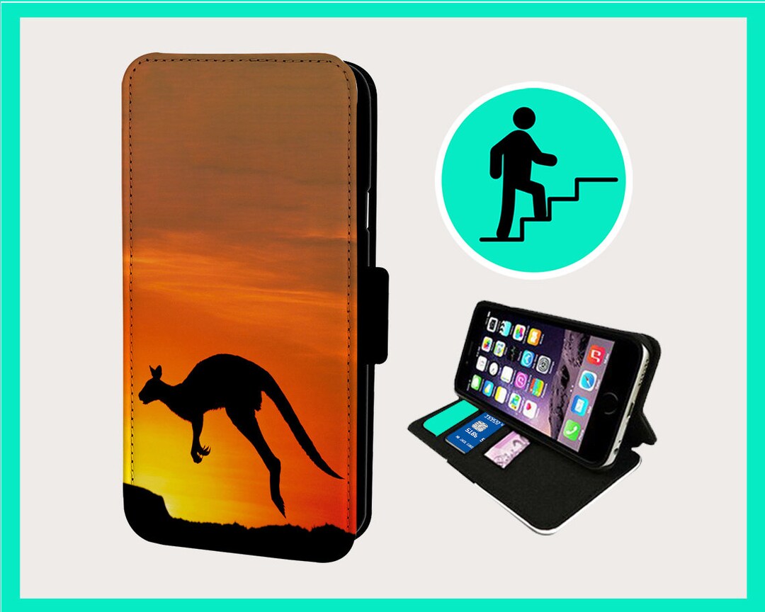 AUSTRALIAN KANGAROO ANIMAL - Flip Phone Case Iphone/samsung Vegan Faux ...