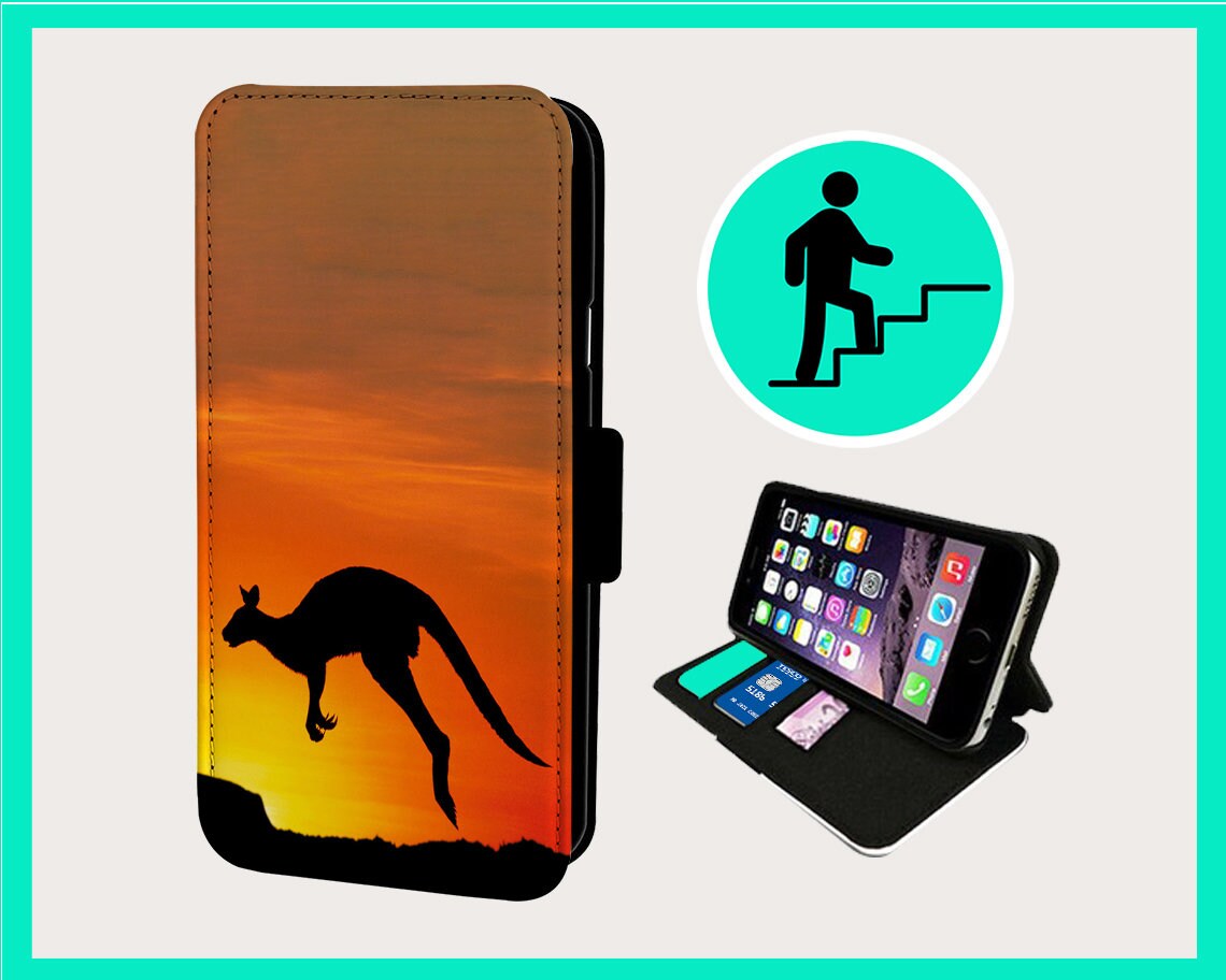 AUSTRALIAN KANGAROO ANIMAL - Flip Phone Case Iphone/samsung Vegan Faux ...