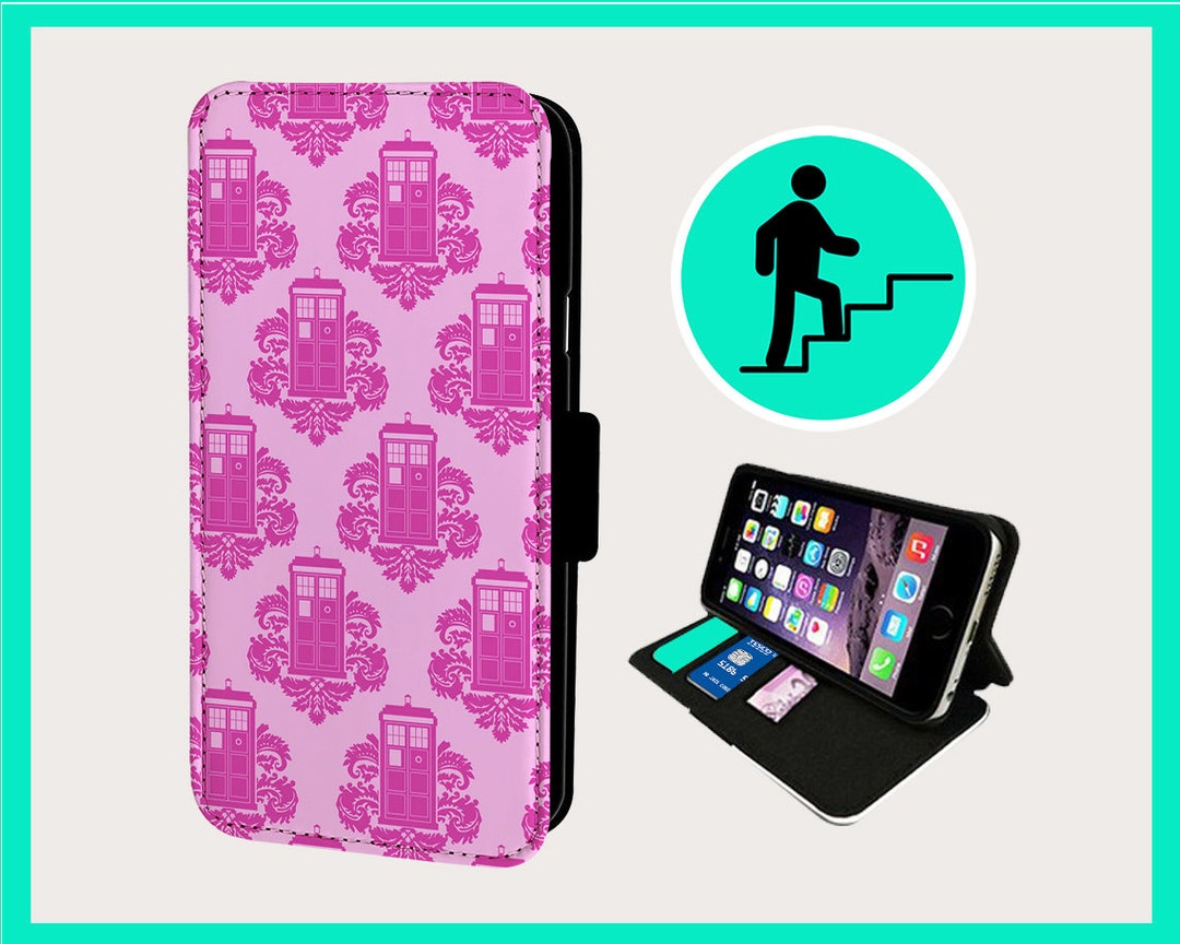 TIME TRAVEL TARDIS - Flip Phone Case Iphone/samsung Vegan Faux Leather ...