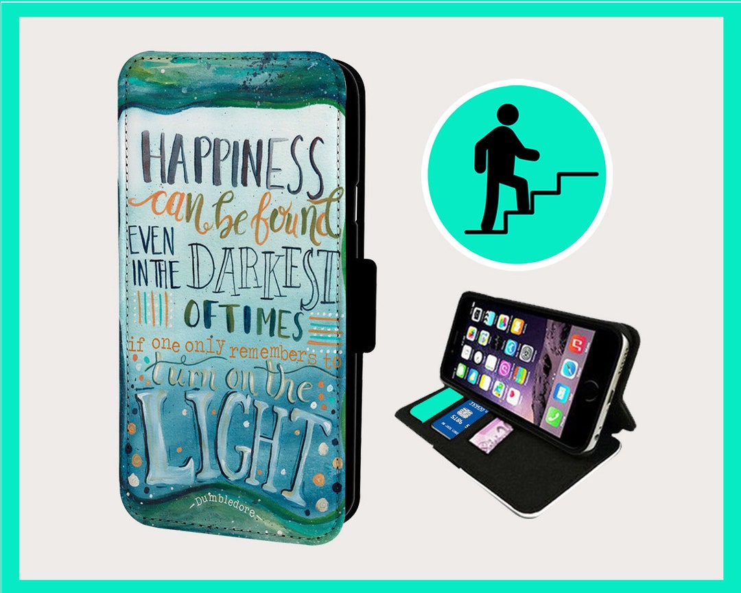HAPPINESS POSITIVE QUOTE - Flip Phone Case Iphone/samsung Vegan Faux ...