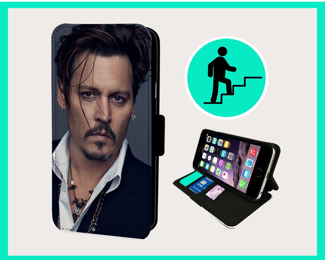 HUNKY JOHNNY DEPP - Flip Phone Case Iphone/samsung Vegan Faux Leather ...