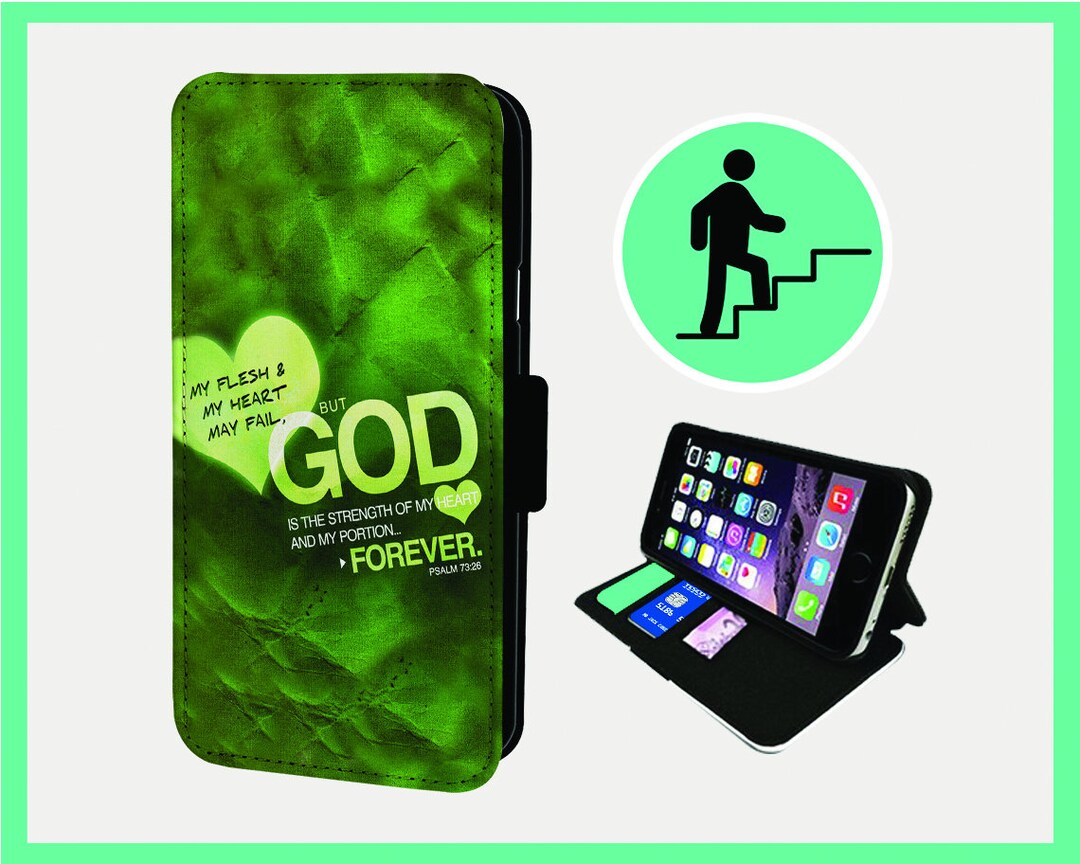 PSALMS BIBLE QUOTE - Flip Phone Case Iphone/samsung Vegan Faux Leather ...