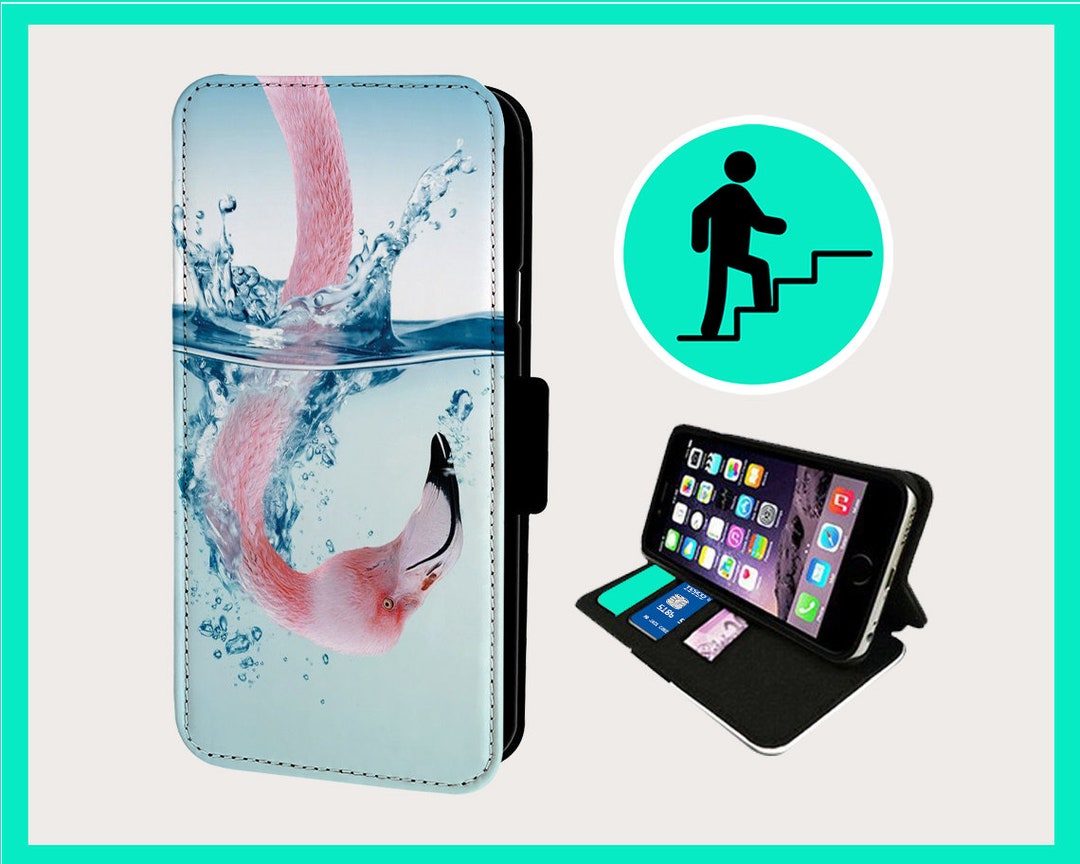 FLAMINGO HILAROUS DUNKING - Flip Phone Case Iphone/samsung Vegan Faux ...