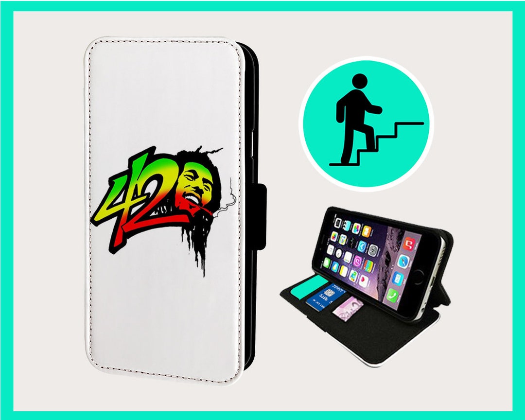 420 BOB MARLEY - Flip Phone Case Iphone/samsung Vegan Faux Leather - Etsy
