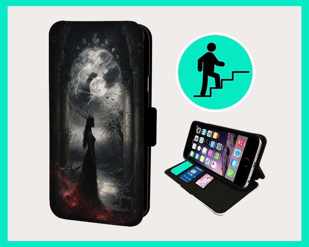 GOTH WITCH MAGIC - Flip Phone Case Iphone/samsung Vegan Faux Leather - Etsy