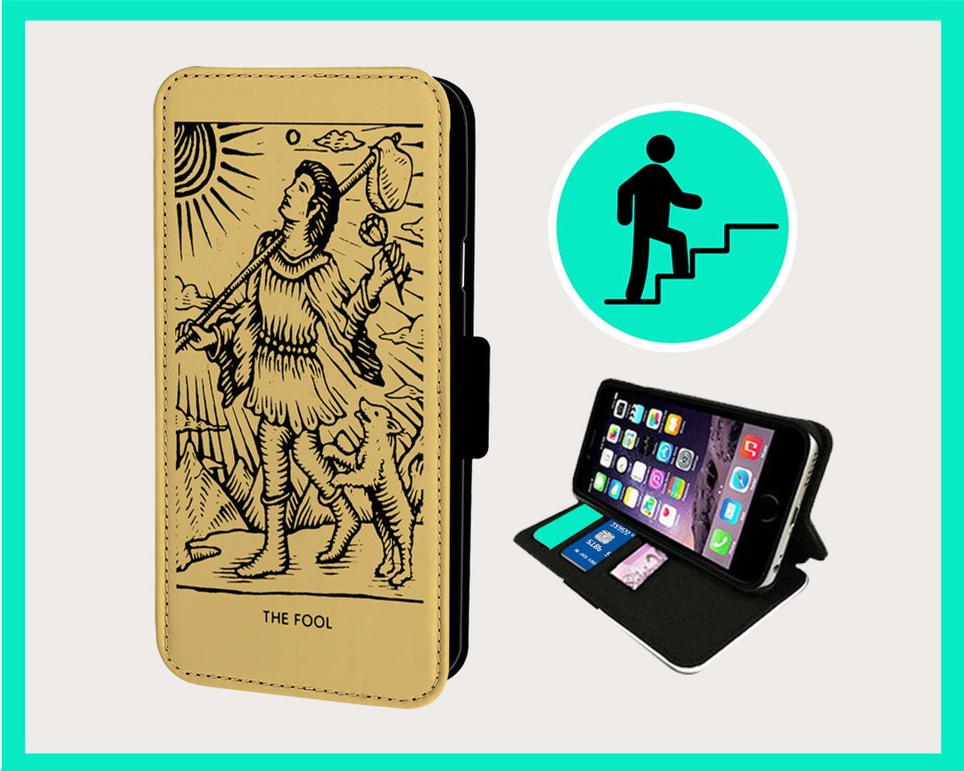 TAROT THE FOOL - Flip Phone Case Iphone/samsung Vegan Faux Leather - Etsy