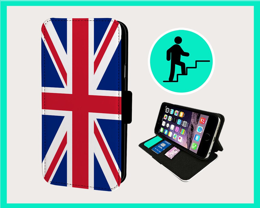 UNION JACK PATRIOTIC - Flip Phone Case Iphone/samsung Vegan Faux ...