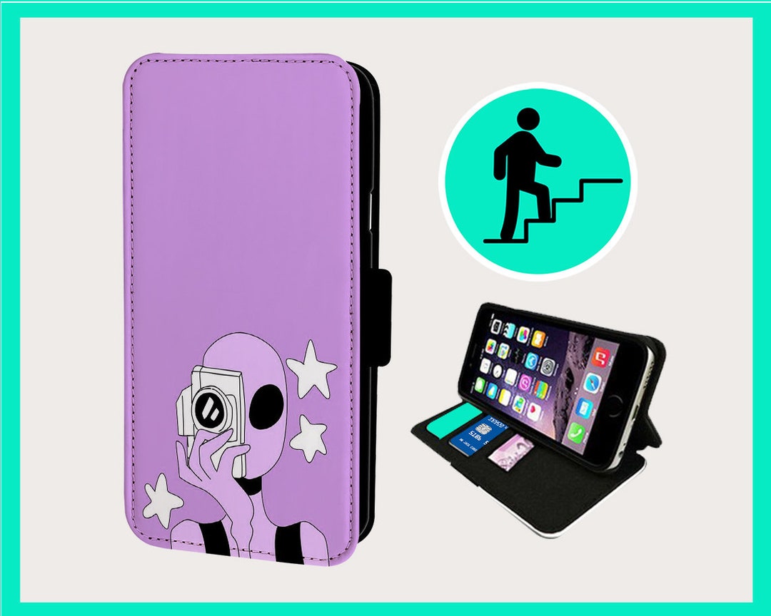 FUNNY ALIEN PHOTOGRAPHER - Flip Phone Case Iphone/samsung Vegan Faux ...