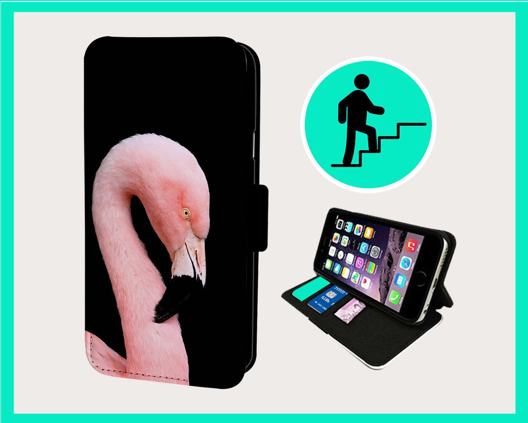 FLAMINGO BEAUTIFUL GRACEFUL - Flip Phone Case Iphone/samsung Vegan Faux ...