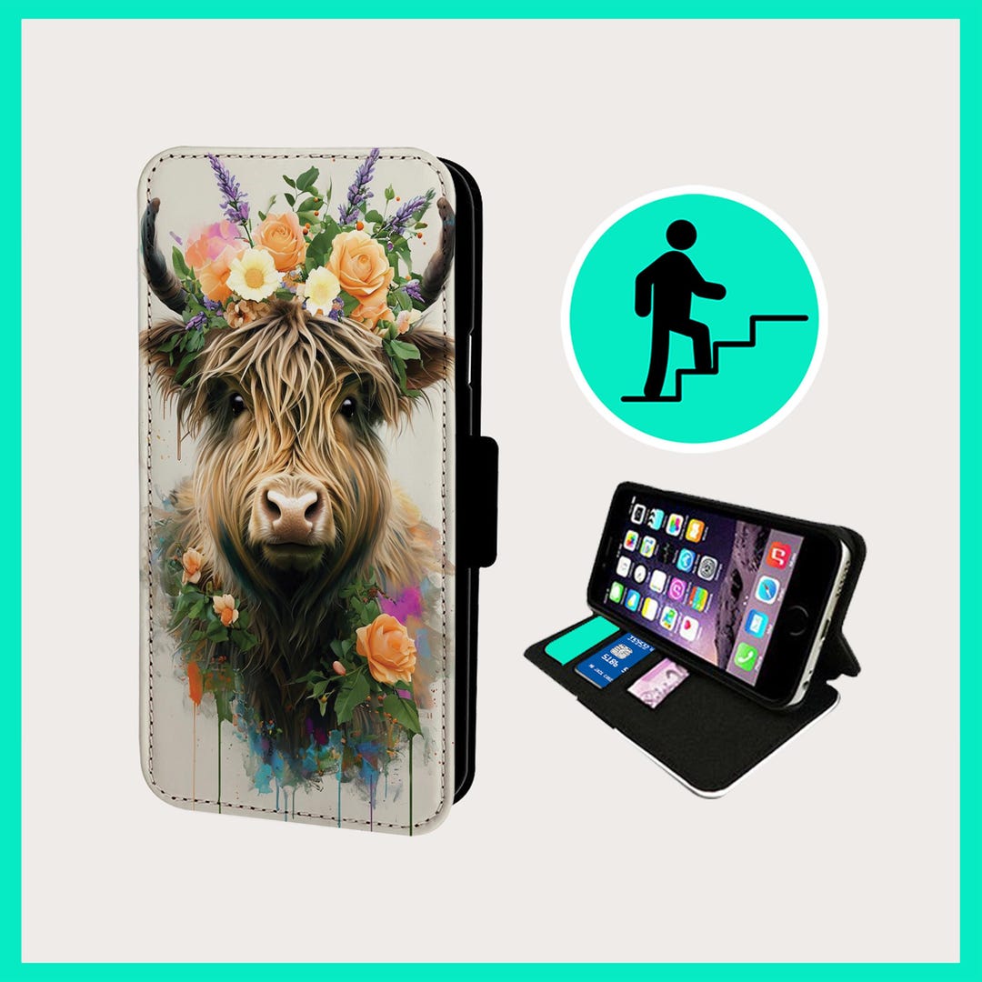 SHAGGY YAK CROWN - Flip Phone Case Iphone/samsung Vegan Faux Leather - Etsy
