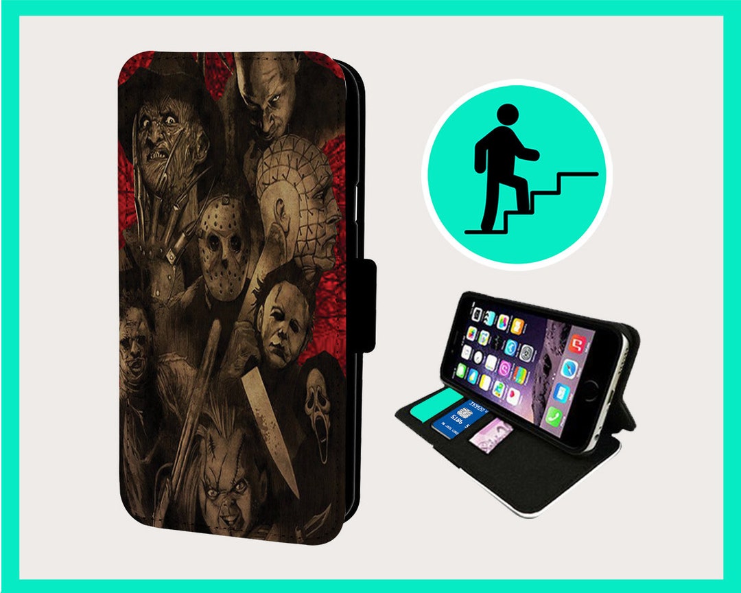 HORROR MOVIE CHARACTERS - Flip Phone Case Iphone/samsung Vegan Faux ...