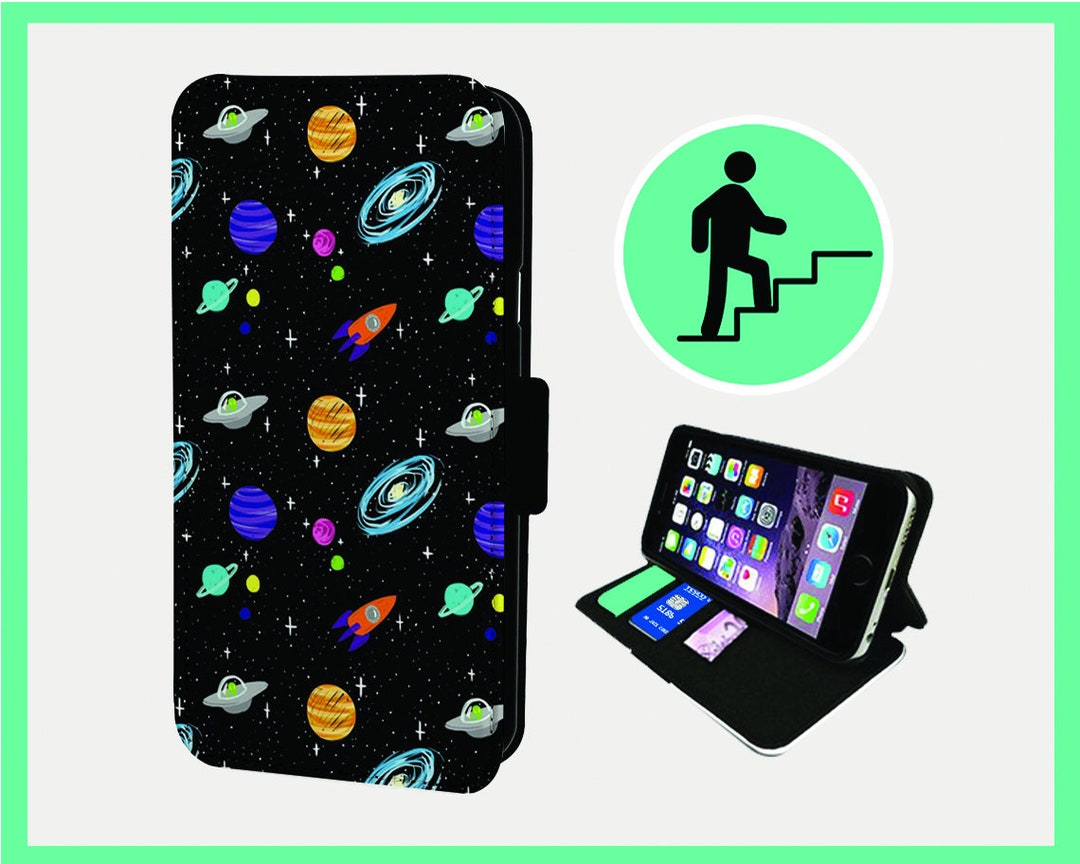 GALAXY SPACE PLANETS - Flip Phone Case Iphone/samsung Vegan Faux ...