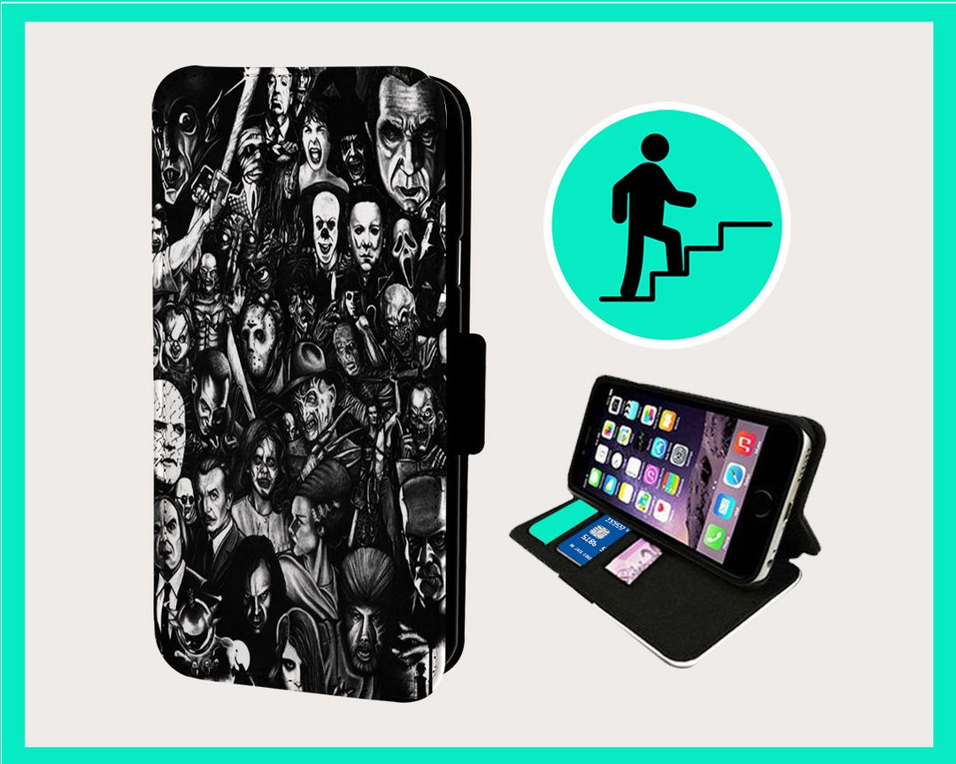 HORROR MOVIE COLLAGE - Flip Phone Case Iphone/samsung Vegan Faux ...