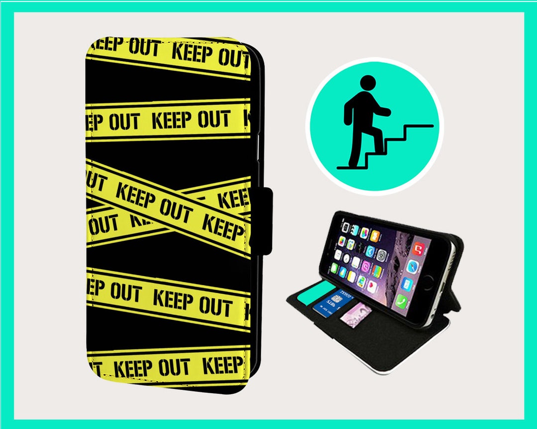 KEEP OUT PRIVATE - Flip Phone Case Iphone/samsung Vegan Faux Leather - Etsy