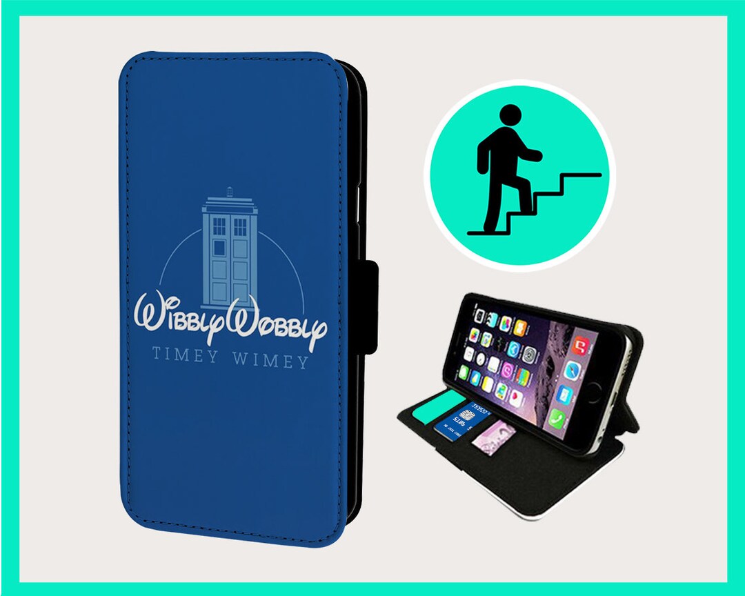 WOBBLY TARDIS MACHINE Flip Phone Case Iphone/samsung Vegan Faux Leather ...