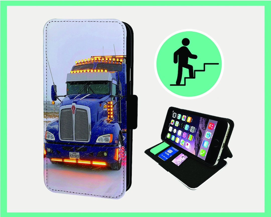 HUGE AMERICAN TRUCK Flip Phone Case Iphone/samsung Vegan Faux Leather ...