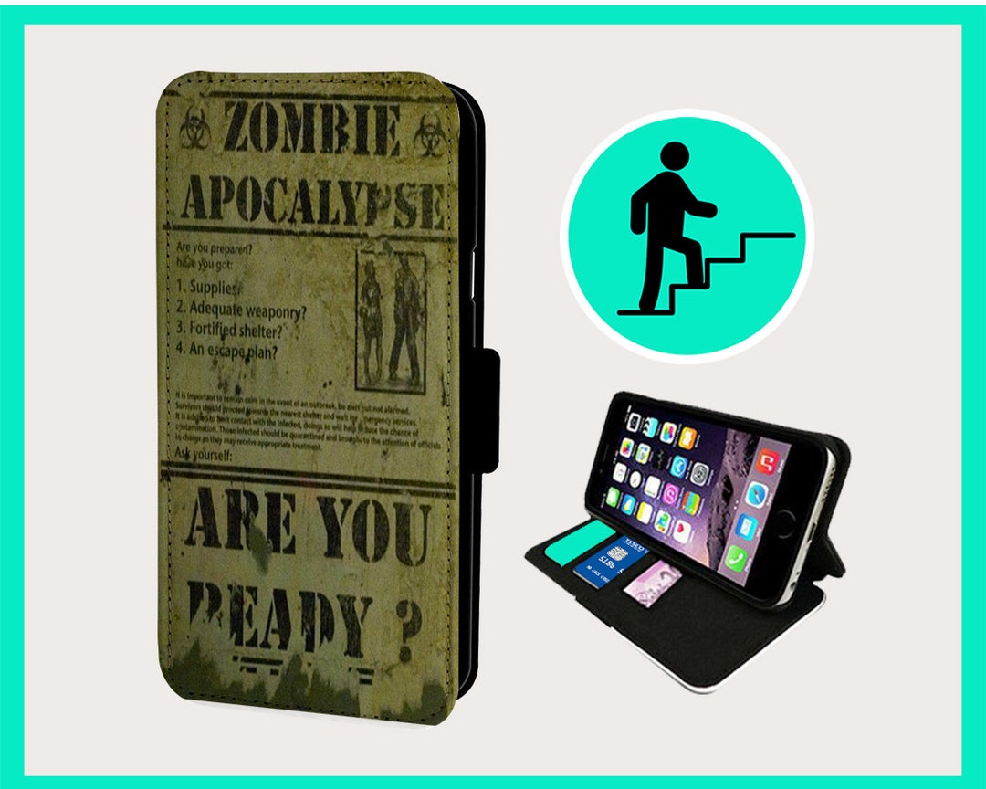 ZOMBIE APOCALYPSE NEWSPAPER - Flip Phone Case Iphone/samsung Vegan Faux ...