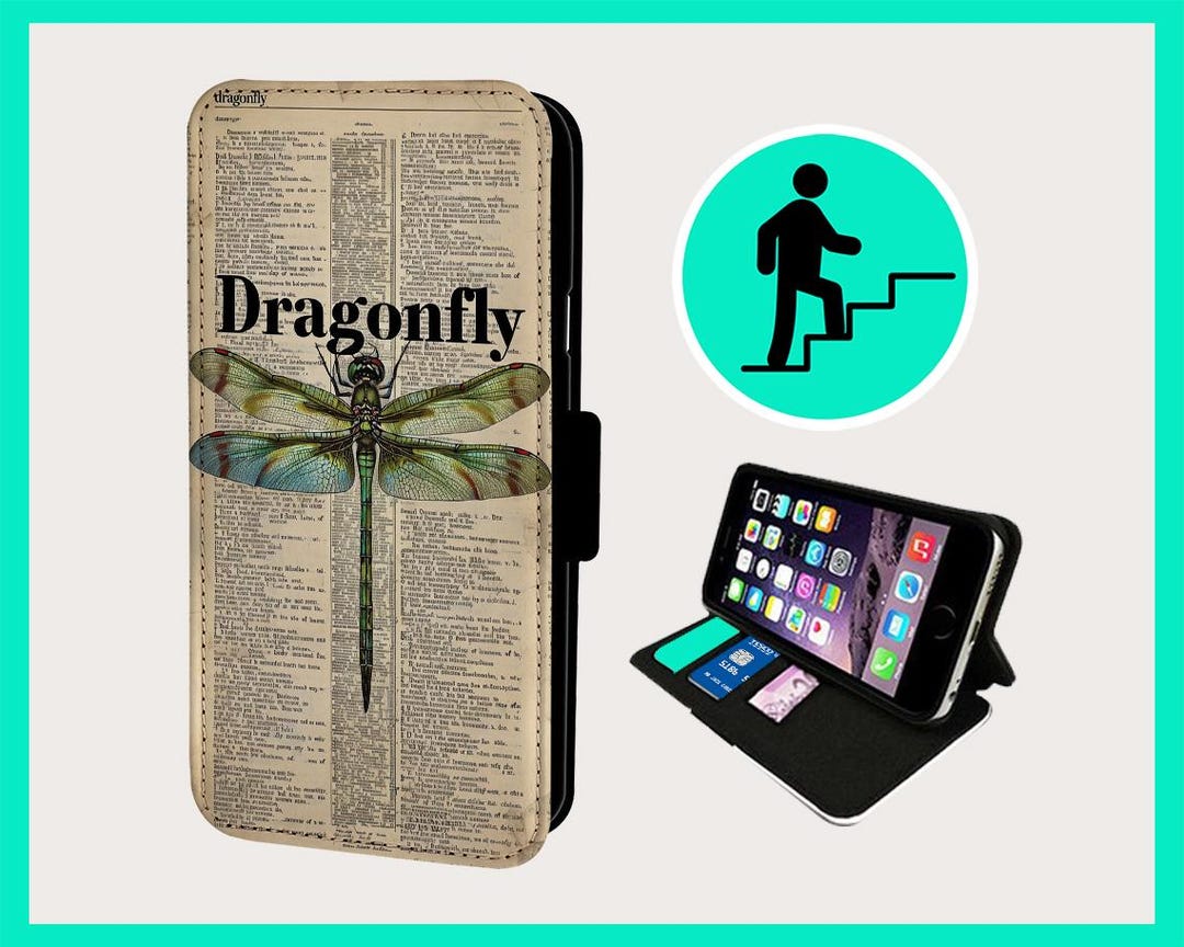 BEAUTIFUL DRAGONFLY INSECT - Flip Phone Case Iphone/samsung Vegan Faux ...