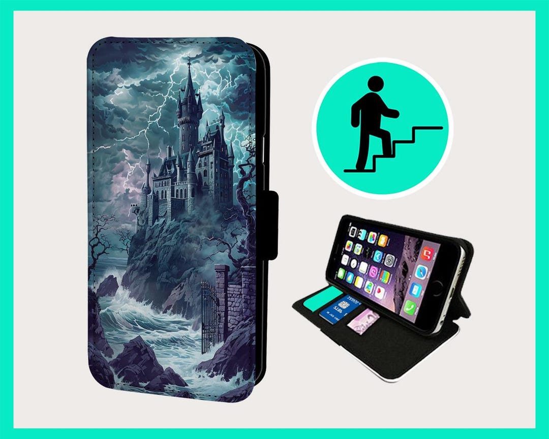 HAUNTED CASTLE HORROR - Flip Phone Case Iphone/samsung Vegan Faux ...