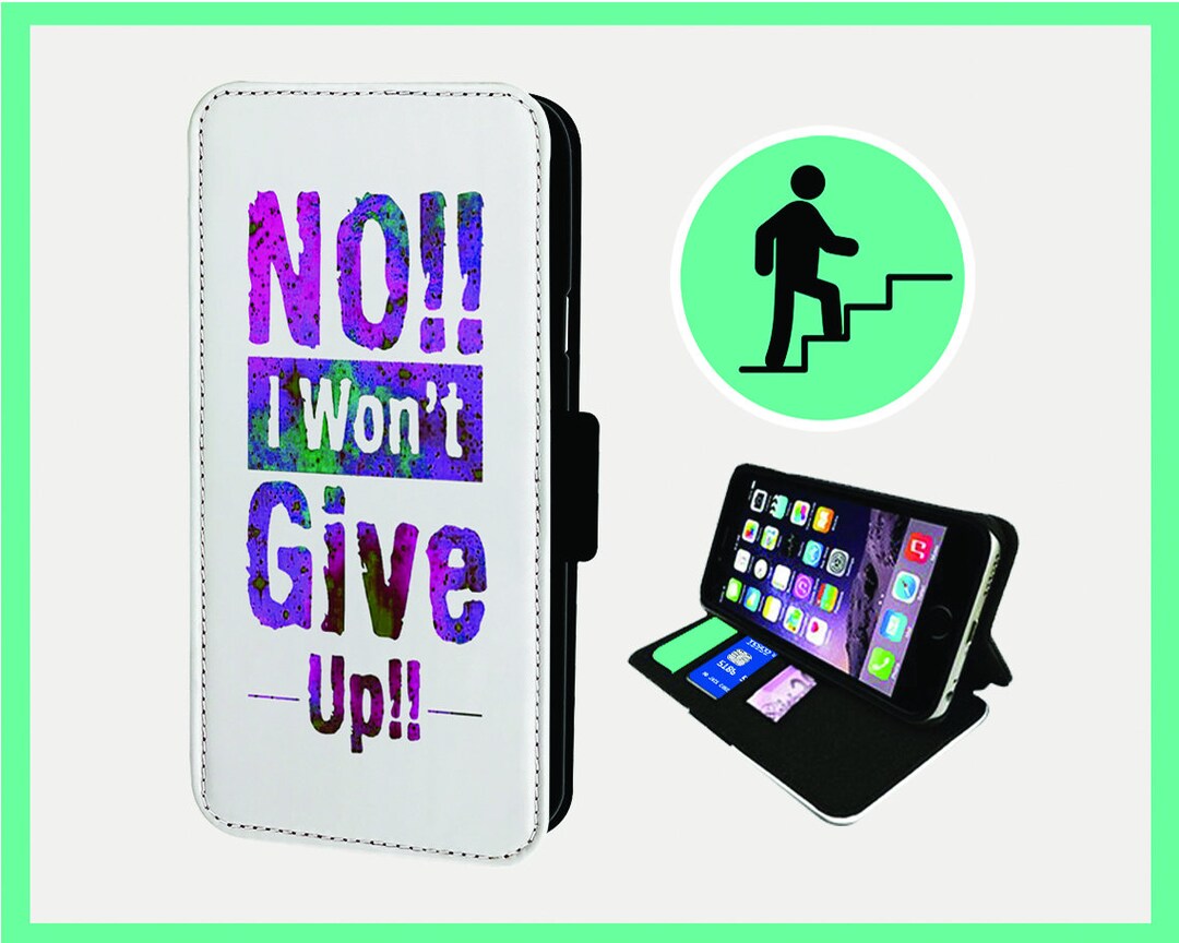 POSITIVE STRONG WORDS - Flip Phone Case Iphone/samsung Vegan Faux ...