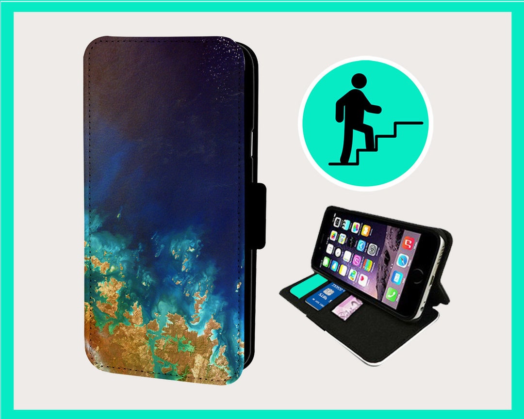 AMAZING PLANET EARTH Flip Phone Case Iphone/samsung Vegan Faux Leather ...