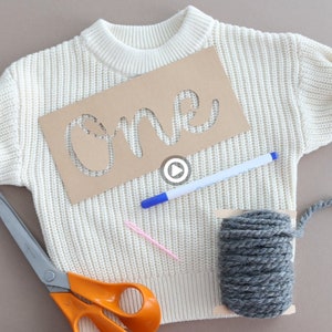 DIY Name Sweater Kit (tutorial Video ONLY) Stitching Name Tutorial - Etsy