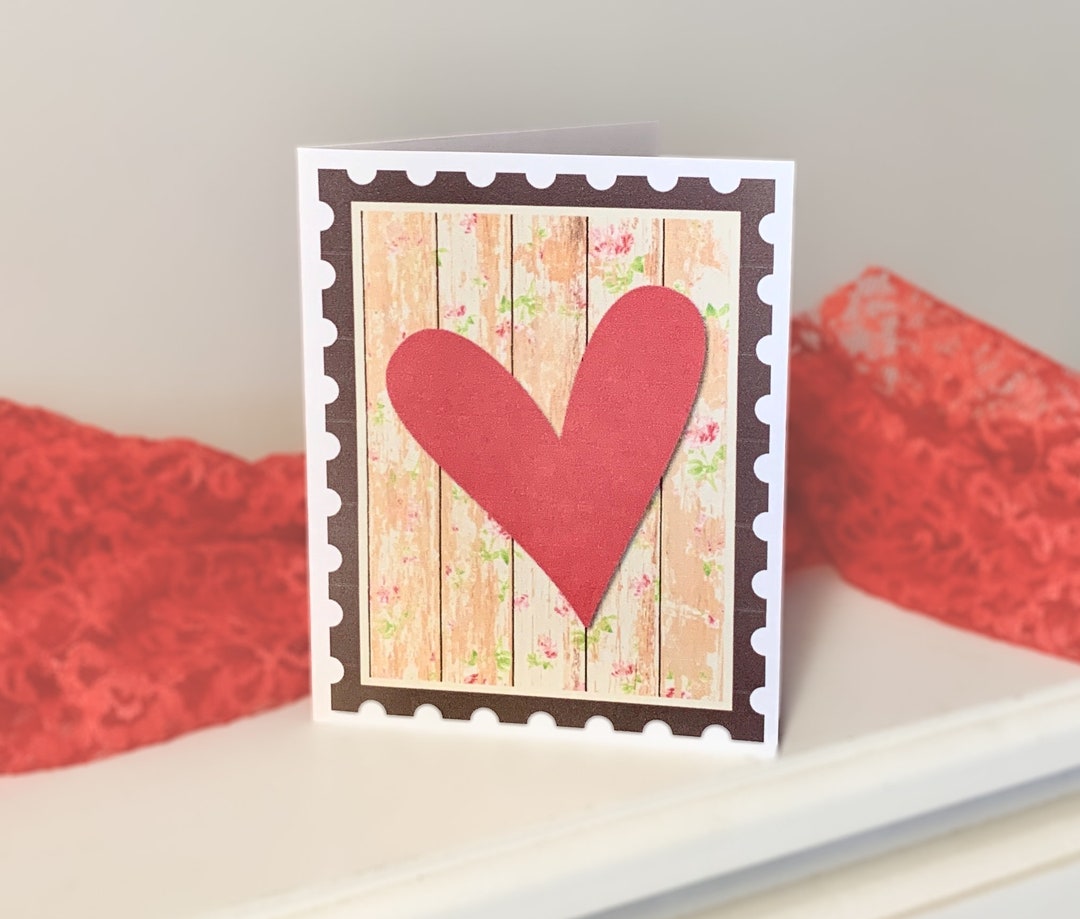 Heart Card Printable - Etsy