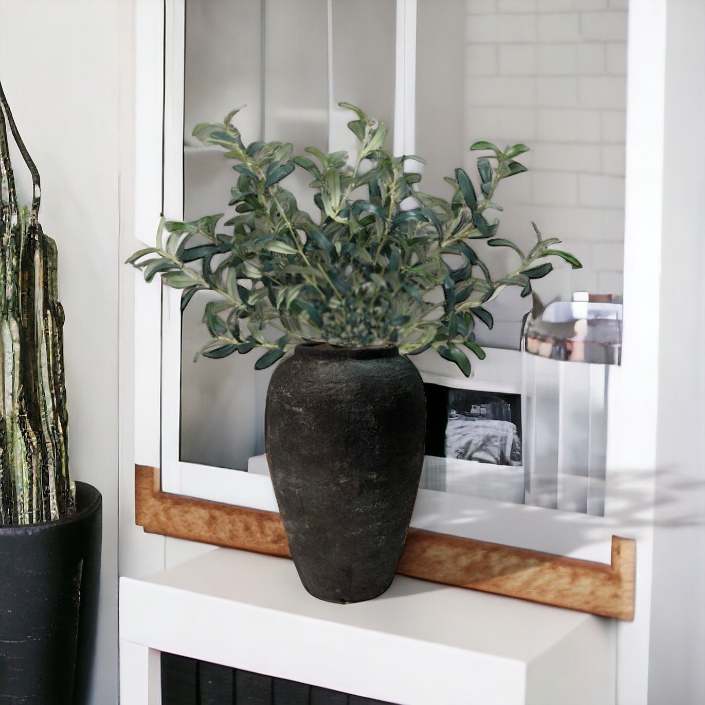 Black Distress Aged Texture Tall Vase, Handmade, Ceramic Vase. - Etsy