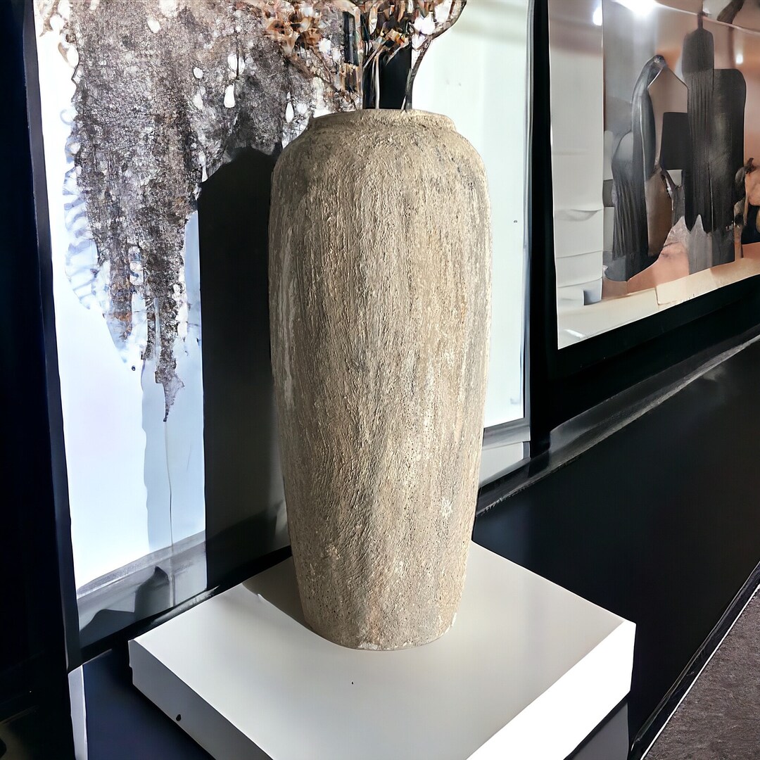 Tall Vase, Distress Old Texture Vase, Handmade Vase, Ceramic Vase ...