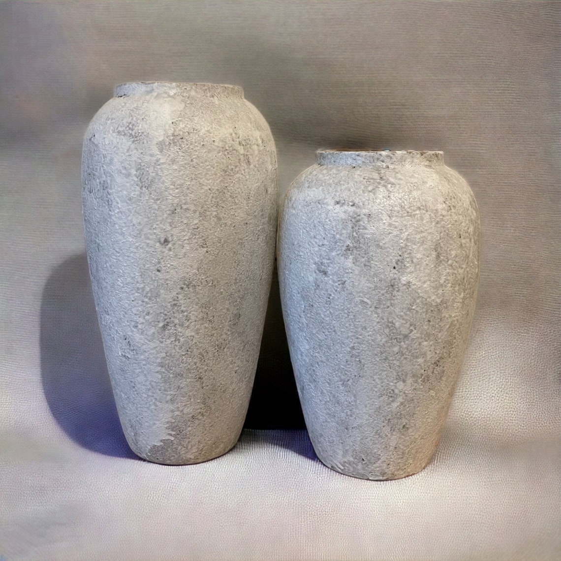 White Vase Texture Vase Set of 2 - Etsy