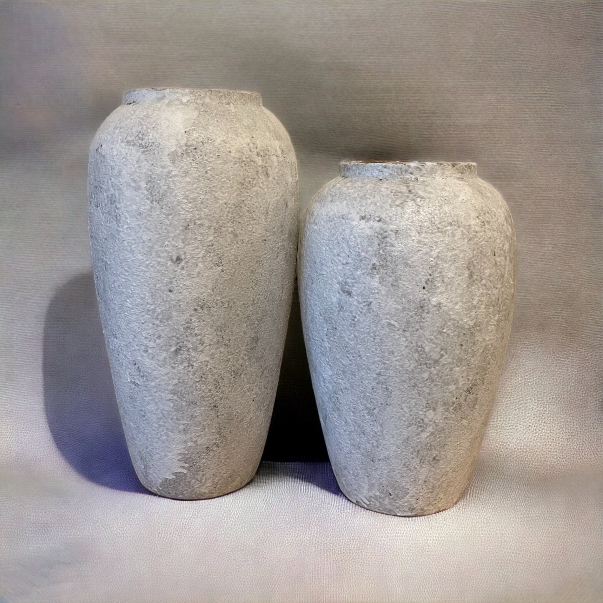 White Vase Texture Vase Set of 2 - Etsy