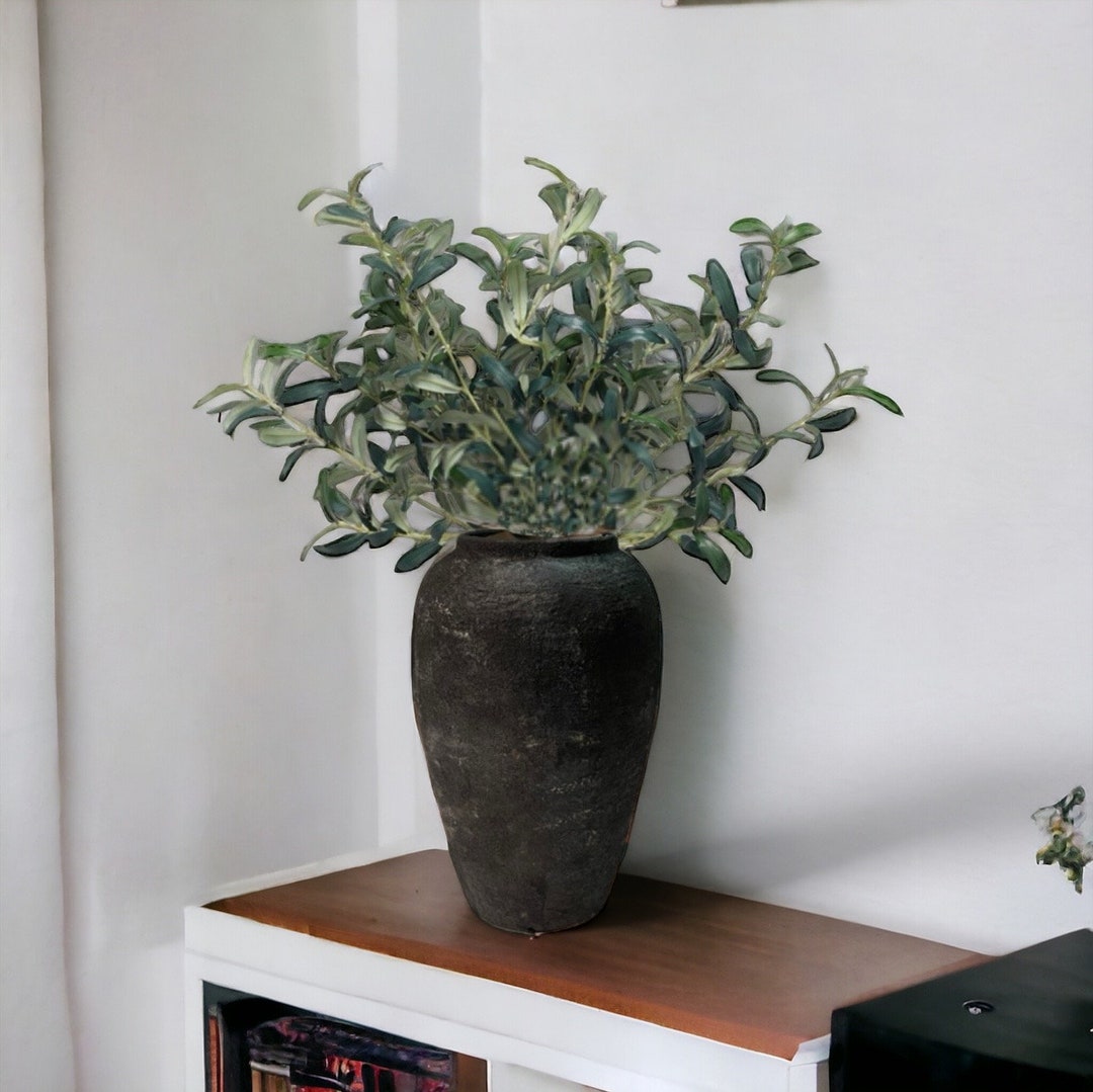 Black Distress Aged Texture Tall Vase, Handmade, Ceramic Vase. - Etsy