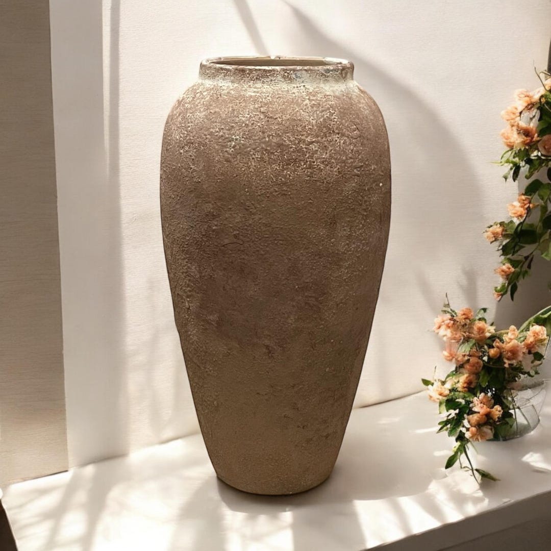 Tan Texture, Distress Vase, Decorative Vase - Etsy