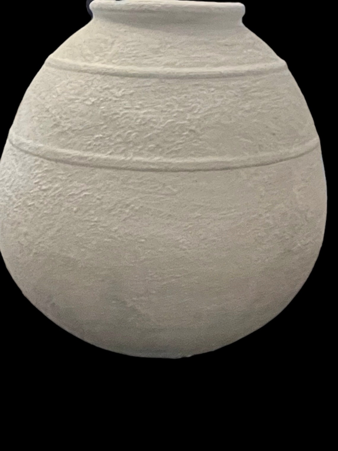 White Texture Distress Oval Vase Handmade Made Ceramic - Etsy