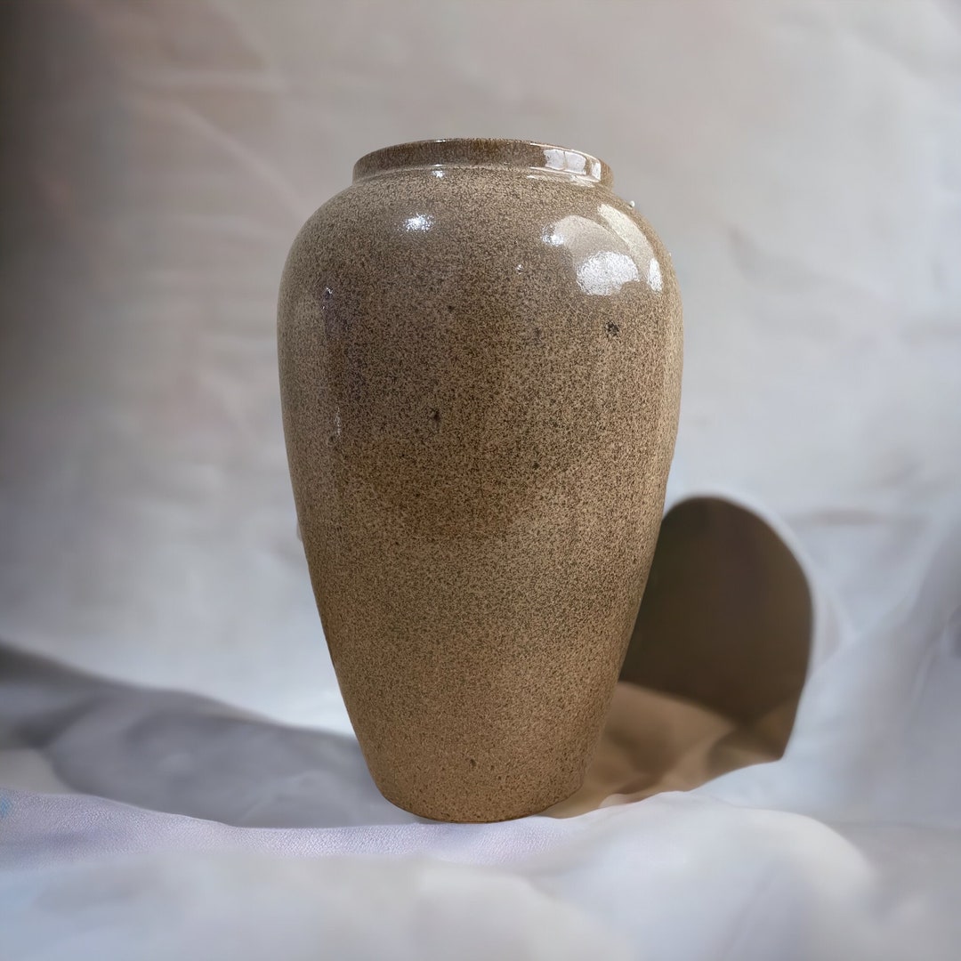 Glossy, Tan Tall Medium Vase, Handmade Vase, Ceramic Vase, Sundance - Etsy