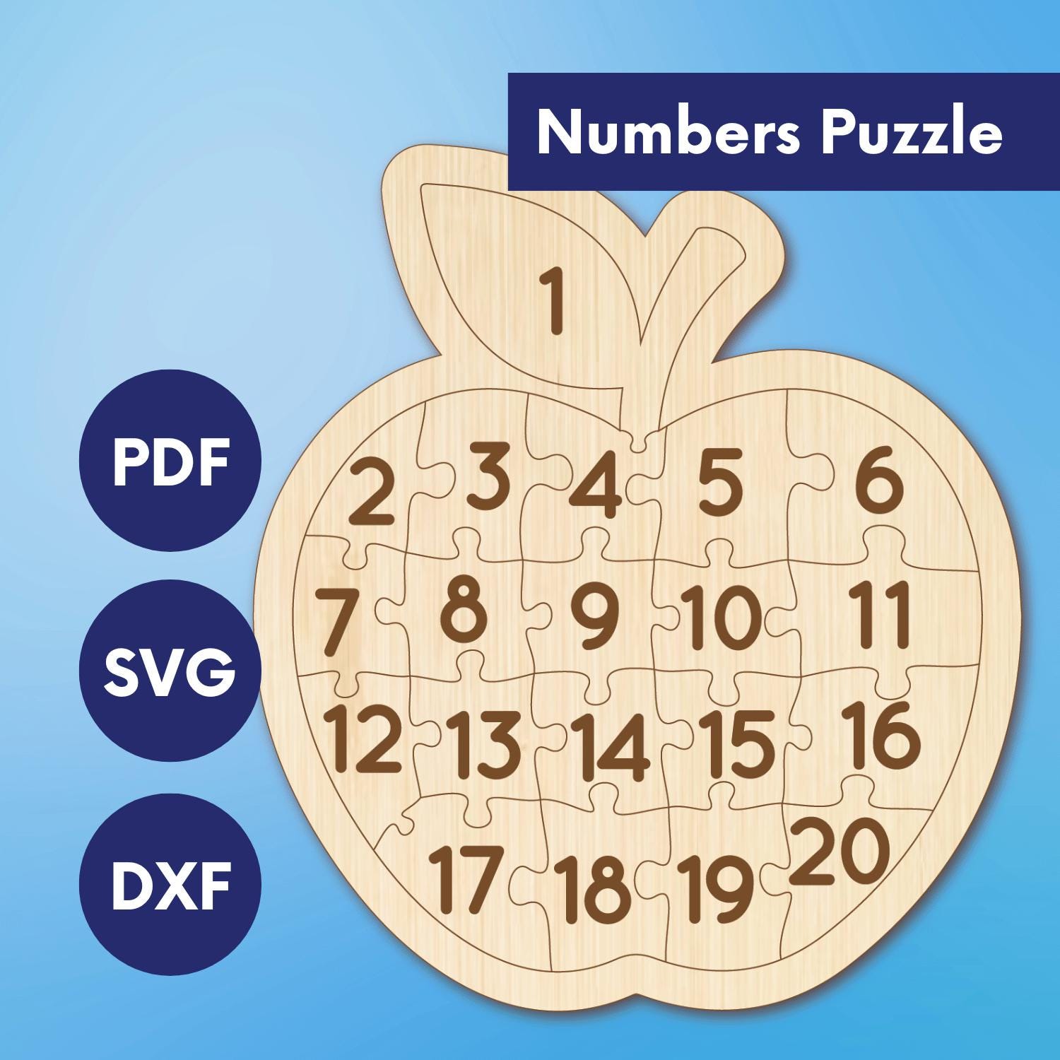 Laser Cut Math Puzzles Laser Cut File, Number Puzzle Laser Cut File ...