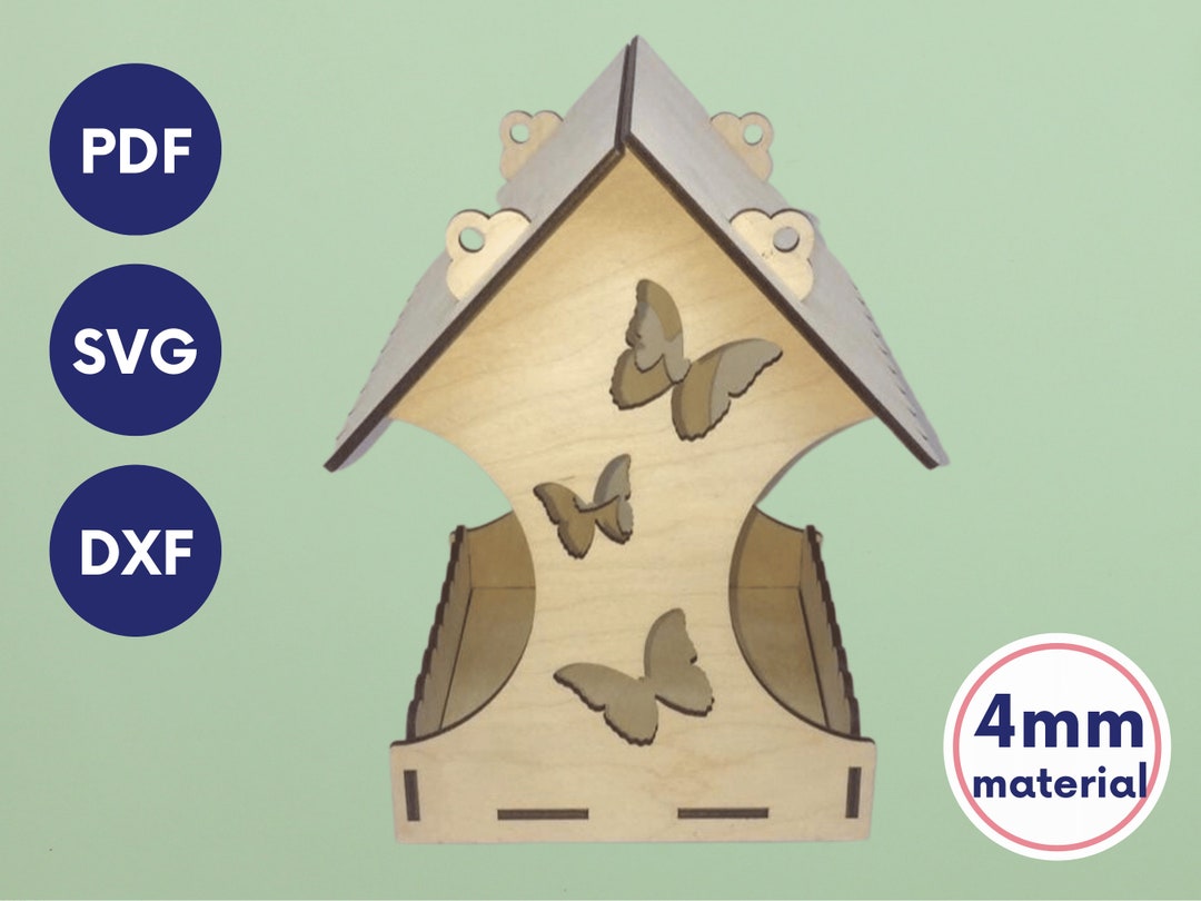 Bird Feeder Svg, Laser Cut Bird Feeder File, Laser Cut Bird House Laser ...