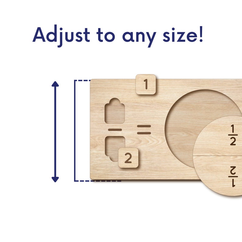 Fraction Circle Svg, Wood Math Board Laser Cut Toy Files, Laser Cut ...