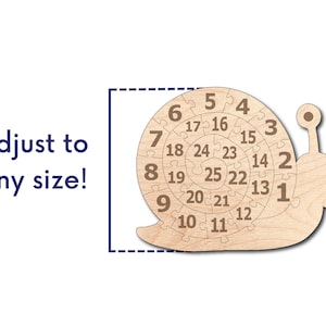 Snail Numbers Puzzle for Kids, Laser Cut Toy Files, Laser File ...