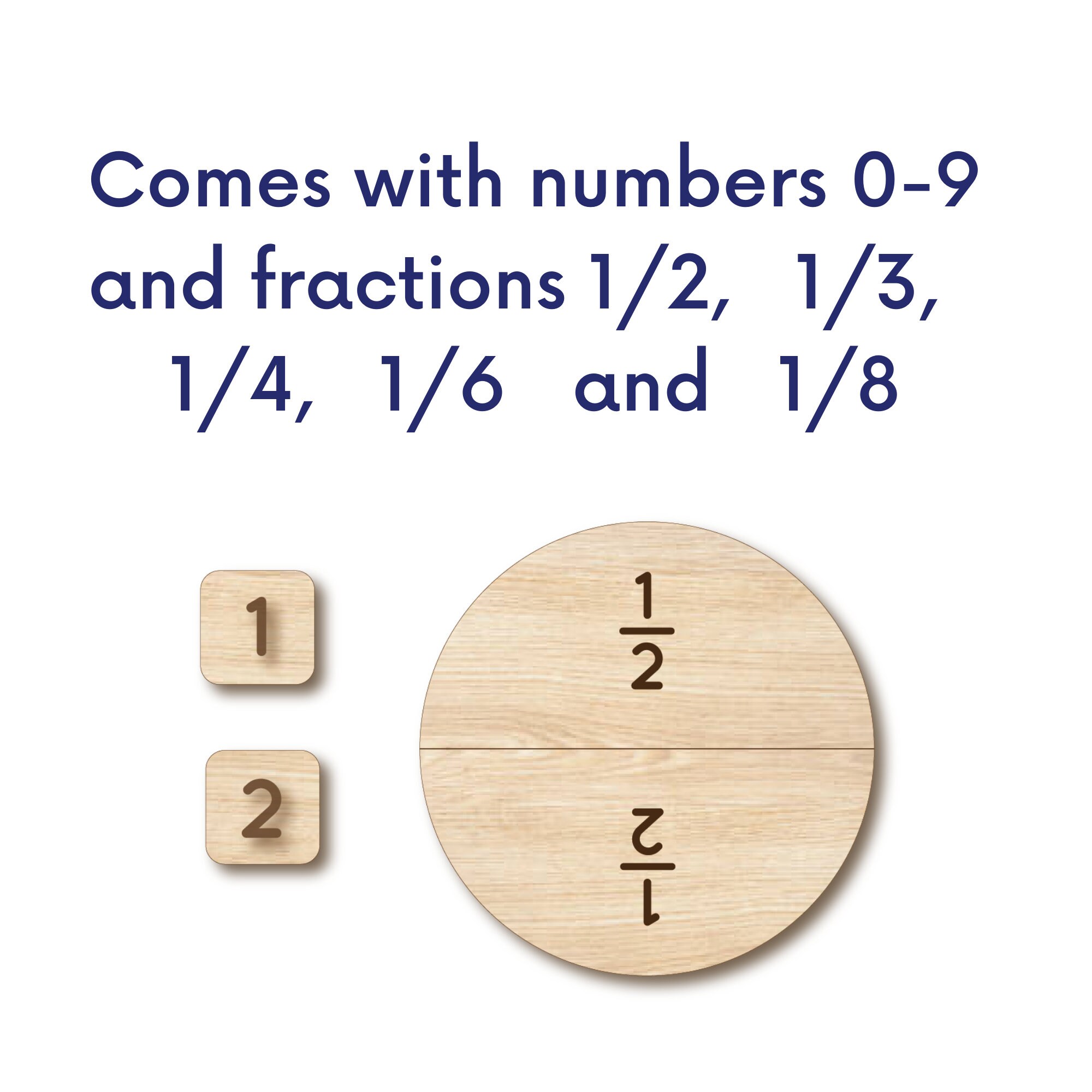 Fraction Circle Svg, Wood Math Board Laser Cut Toy Files, Laser Cut ...