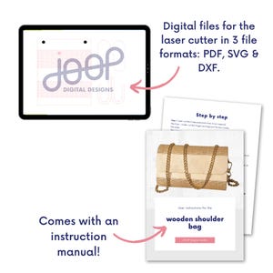 Laser Cut Hand Bag for Straps, Laser Cut Handbag Dxf, Wooden Purse ...