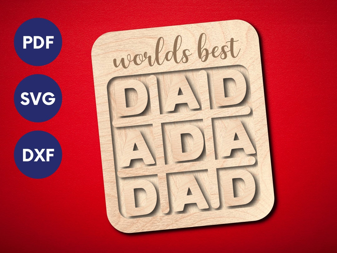 Fathers Day Tic Tac Toe Laser File Fathers Day Gifts Svg for - Etsy